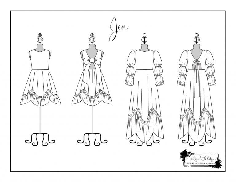 FREE Jen Coloring Page | Vintage Little Lady