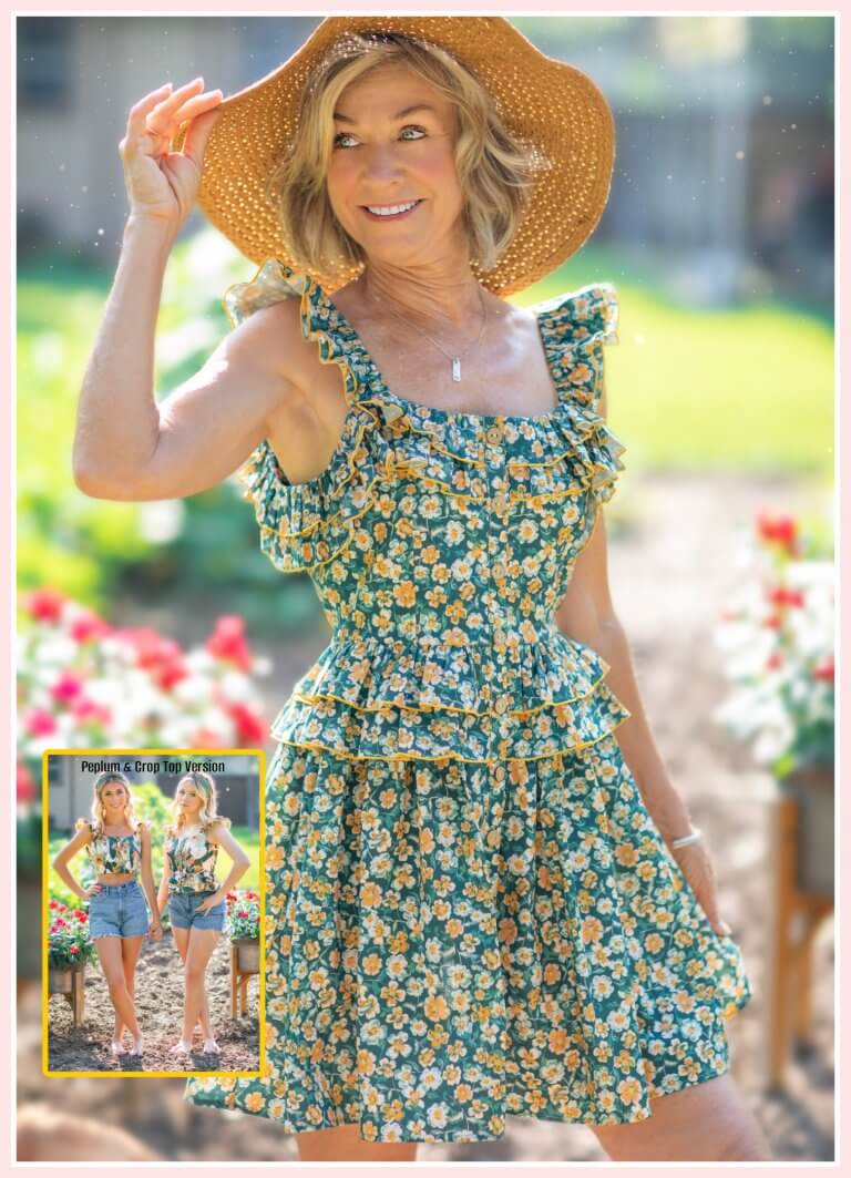 Addison Womens Dress/Peplum Top/Crop Top | Vintage Little Lady