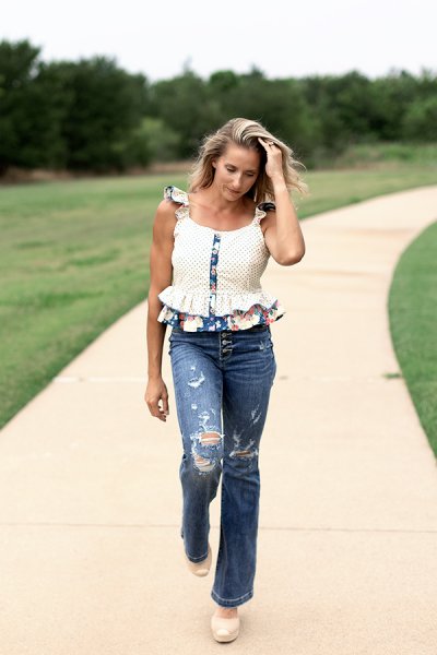 Addison Womens Dress/Peplum Top/Crop Top | Vintage Little Lady