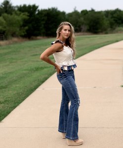 Addison Womens Dress/Peplum Top/Crop Top | Vintage Little Lady