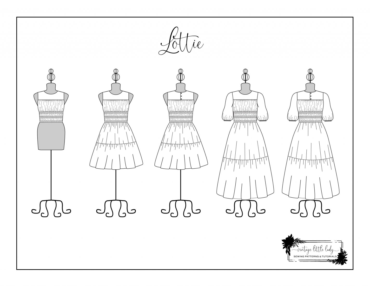 Lottie FREE Coloring Page | Vintage Little Lady