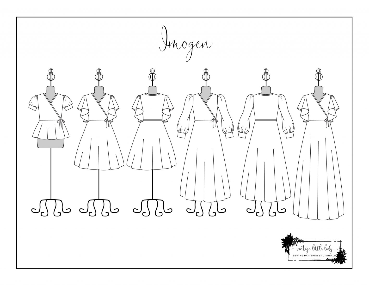 Imogen Free Coloring Page | Vintage Little Lady